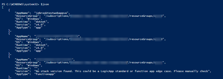 List App Service Runtimes – Mr. Brooks' Blog
